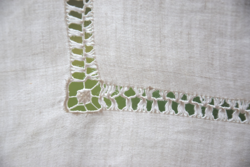 Antik régi len vászon drapéria függöny vitrázs csipke népi hagyomány ...