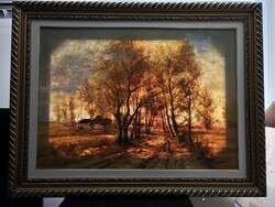 Finta László: Őszi fasor - olaj, vásznon - Festmény | Galéria Savaria ...