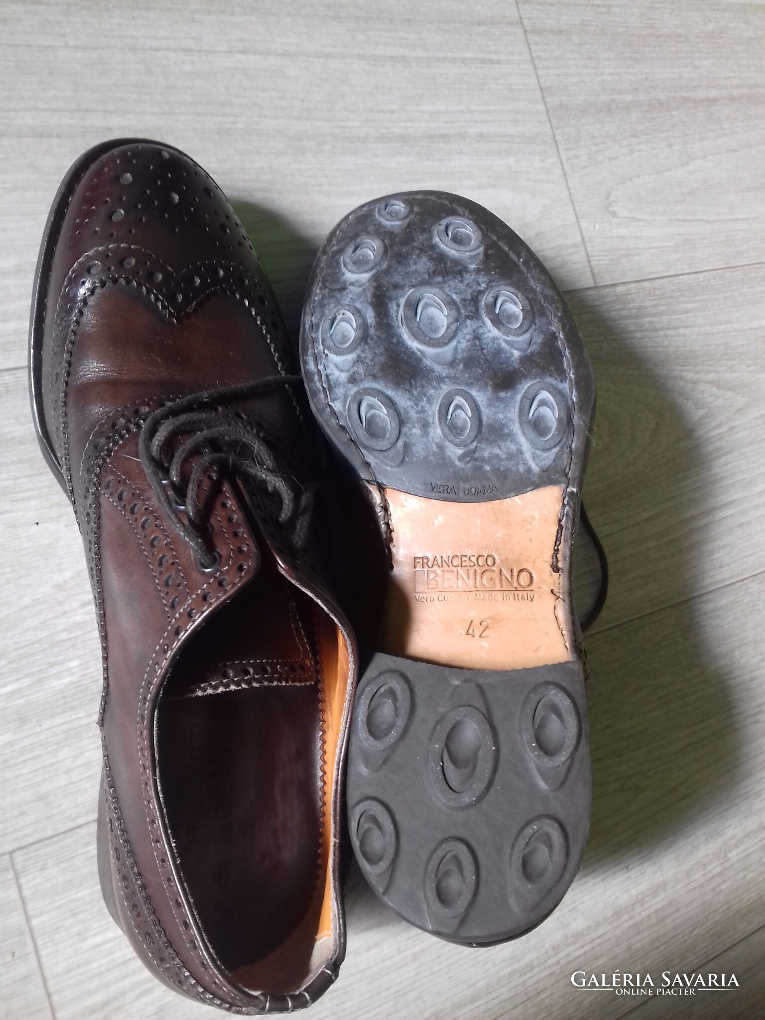 Luxury vintage men's leather shoes francesco benigno shoes / italy ...