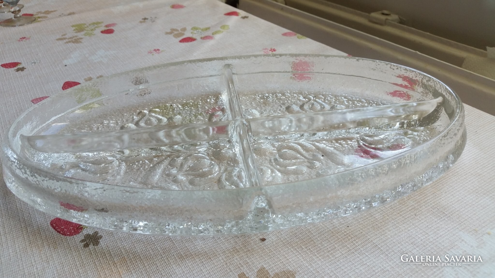 Antique cast glass serving, lead crystal tray for sale! - Glass ...