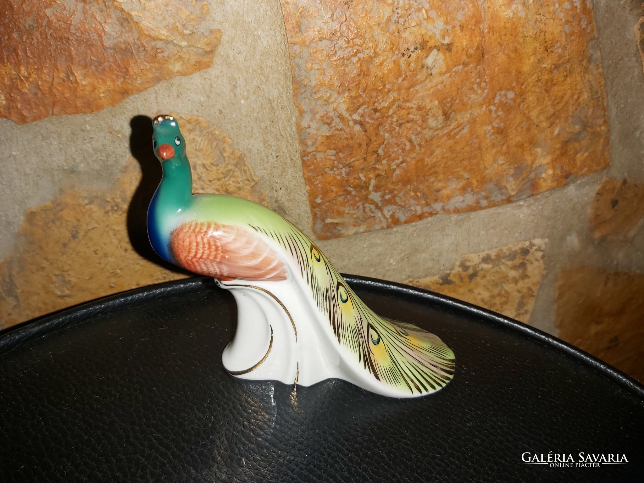 Gyönyörű Drasche porcelán páva, madár, nipp, figura. Nosztalgia darab ...