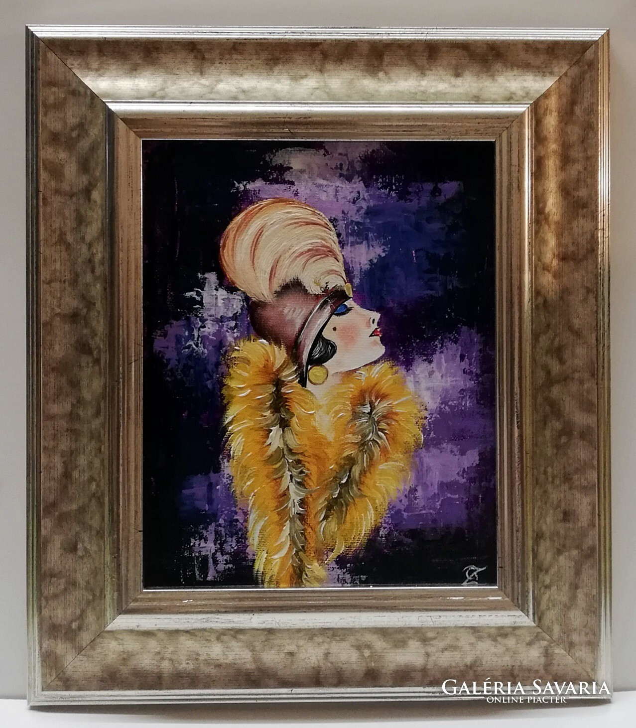 Czinóber - Miss Arizóna ( 15 x 20, olaj, új keretben ) - Festmény ...