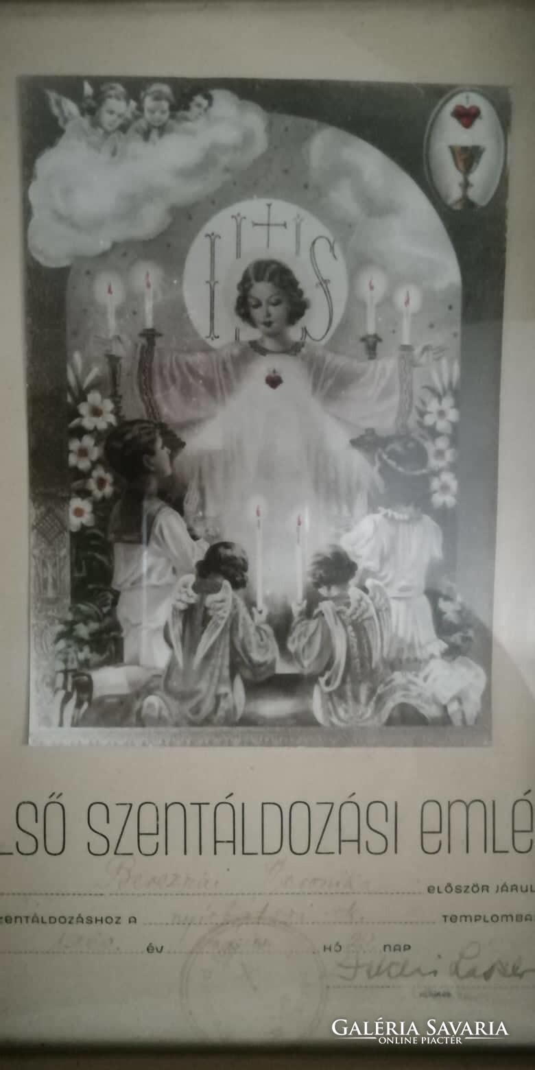 Old first holy communion from 1960, in a beautiful frame - Frames ...