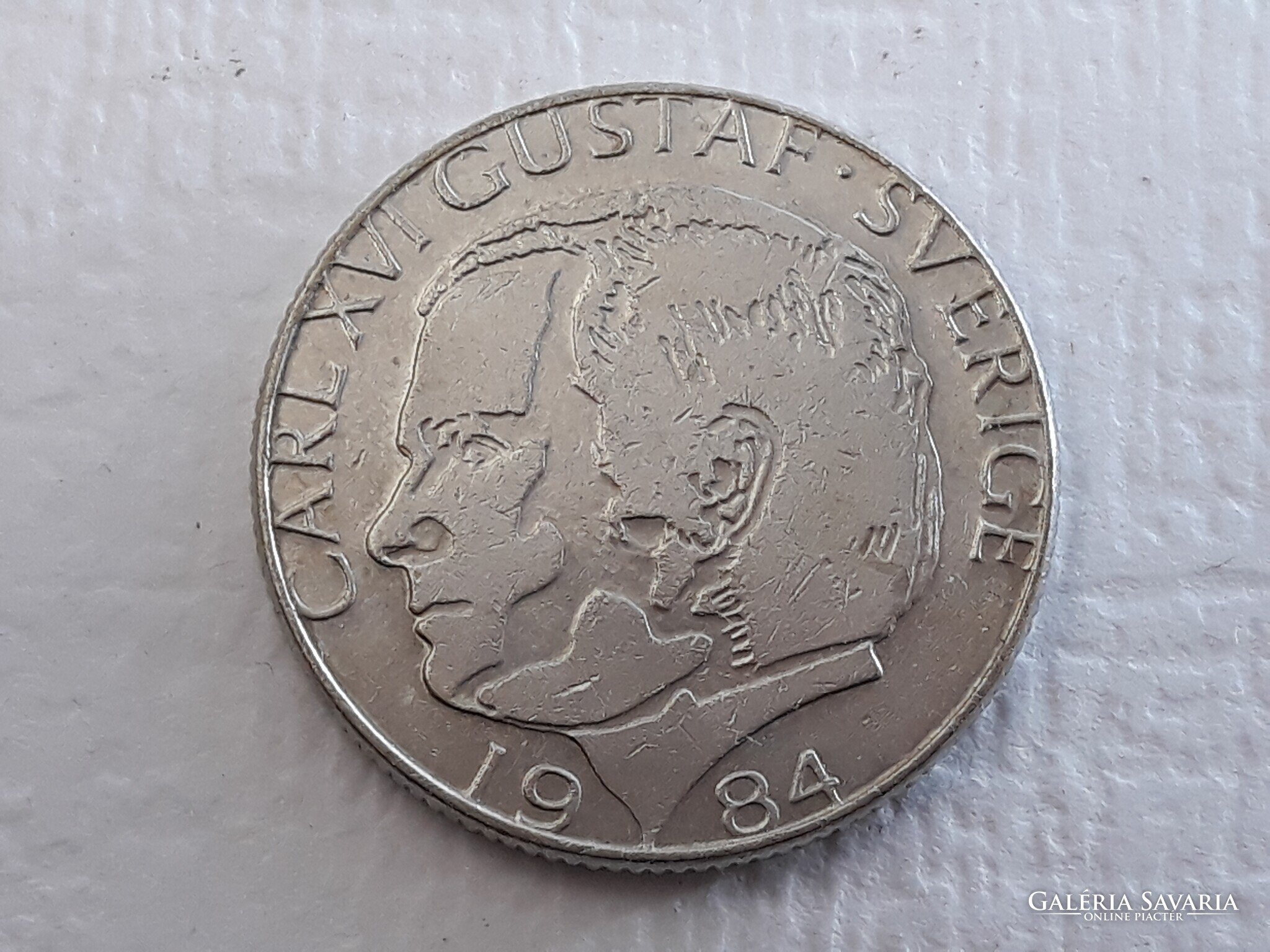 Svédország 1 Korona 1984 érme - Svéd 1 Kr 1984 U XVI. Károly Gusztáv ...