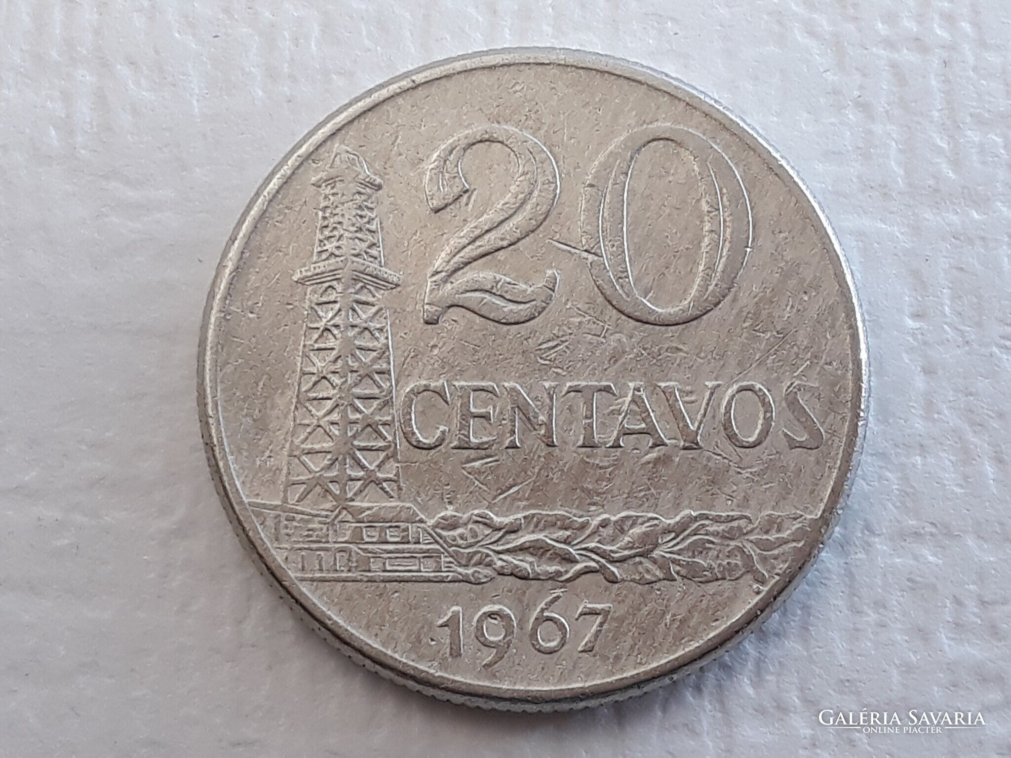 Brazília 20 Centavos 1967 érme - Brazil, Brasil 20 Cent 1967 külföldi ...