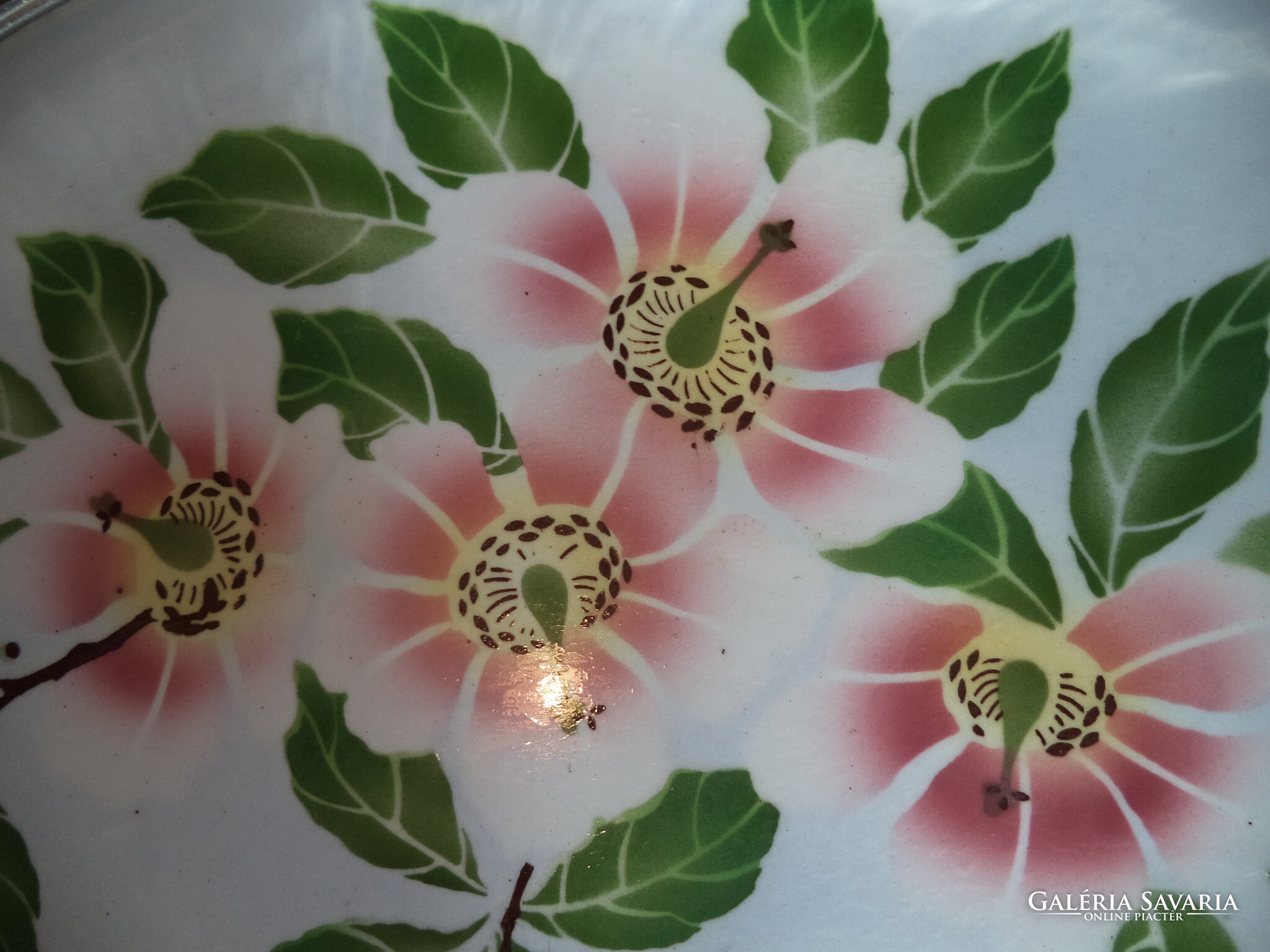 Fajansz betétes, antik tálca - Kerámia | Galéria Savaria online piactér ...