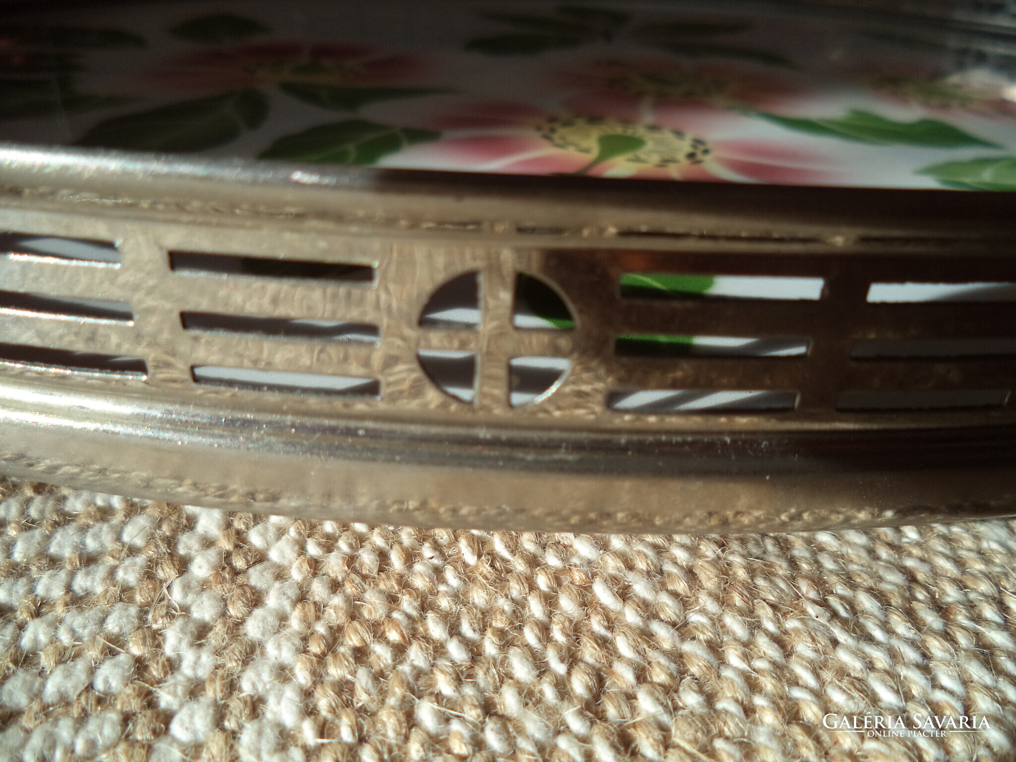 Fajansz betétes, antik tálca - Kerámia | Galéria Savaria online piactér ...