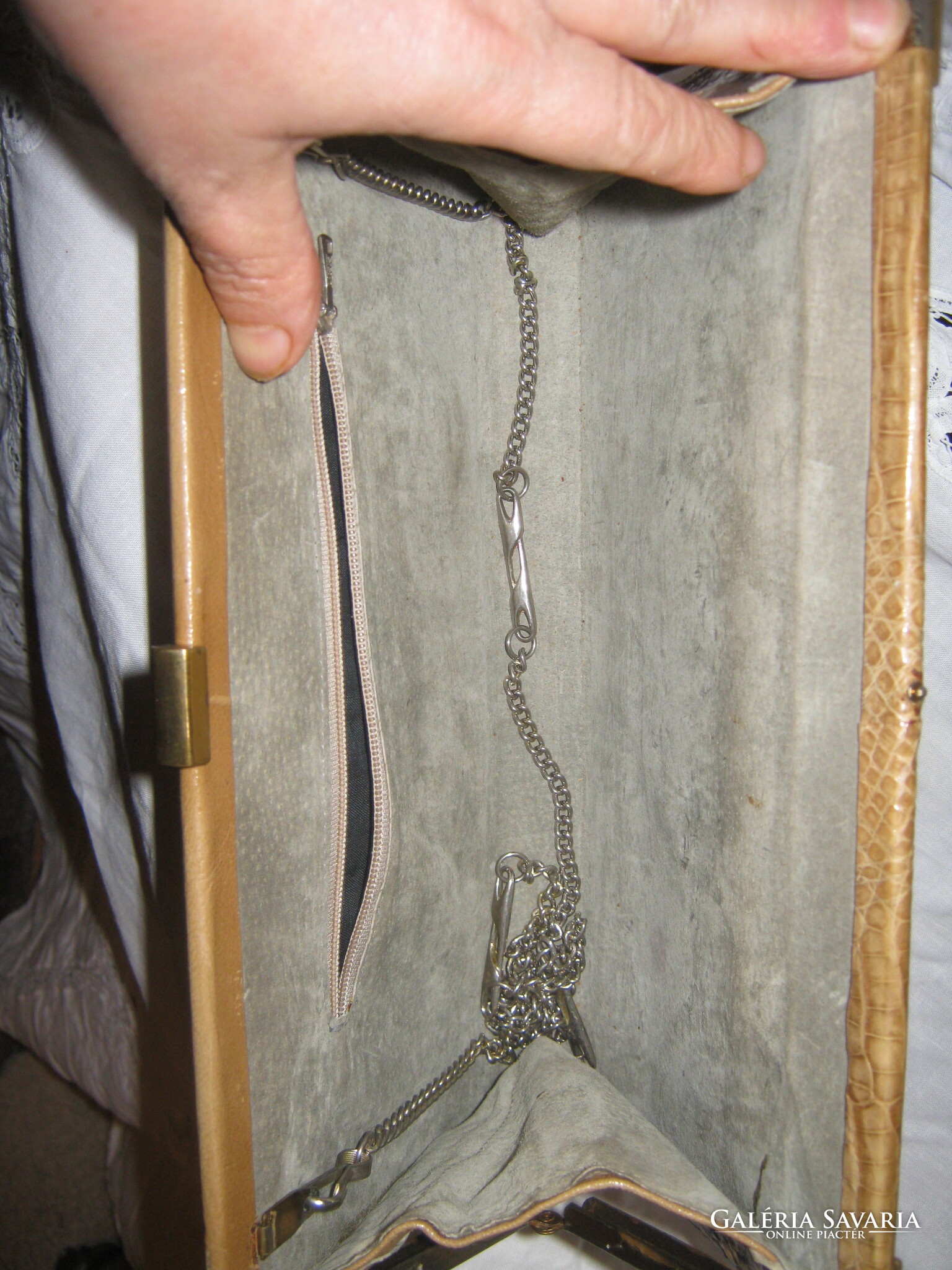 Vintage krokodilbőr ridikül táska retikül clutch táska - Gardrób ...