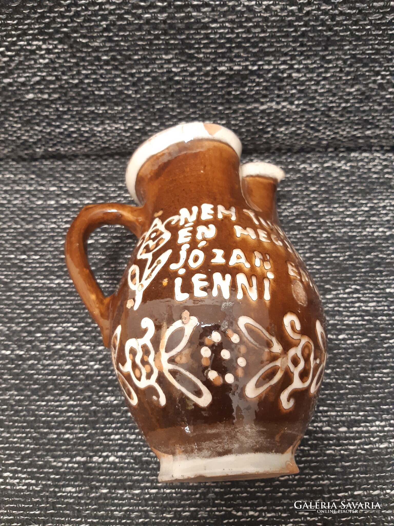 Mázas cserép kancsó, Sáfrány Géza, Bakóca - Kerámia | Galéria Savaria ...