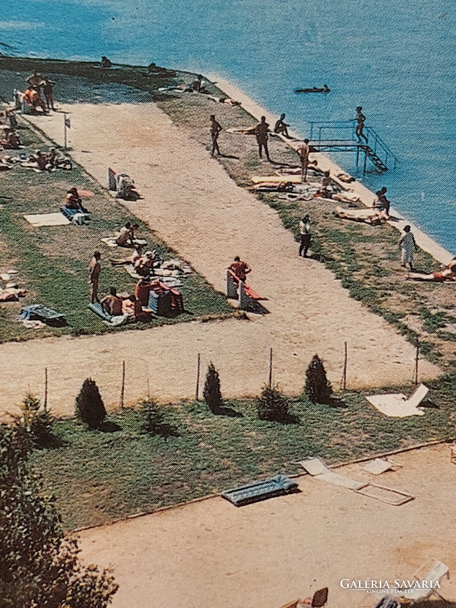Retro postcard 1968 photo postcard Balaton beach - Collectibles ...