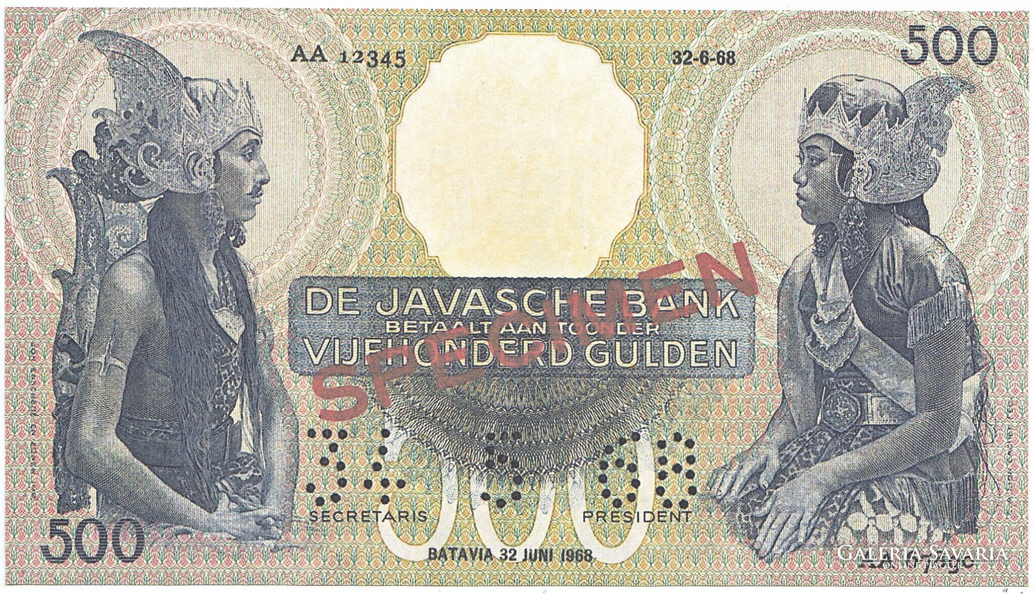 Dutch East Indies 500 Dutch East Indies 1938 replica - Numismatics ...