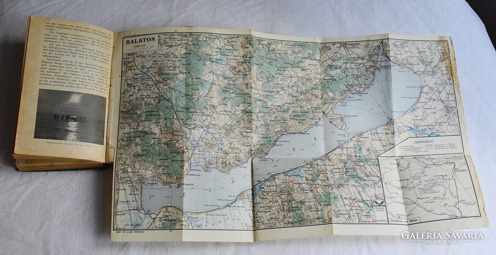 LLOYD Reisebücher Ungarn útikönyv Magyarország 1930 térkép várostérkép ...