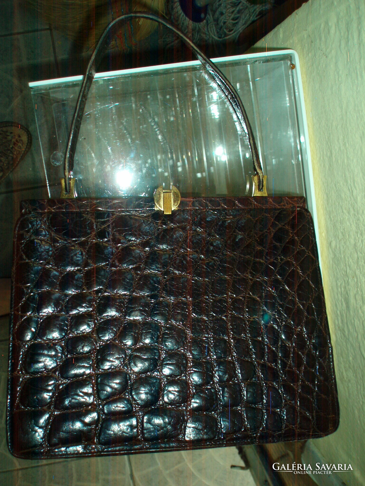 Vintage barna ,valódi krokodilbőr kézitáska - Gardrób | Galéria Savaria ...