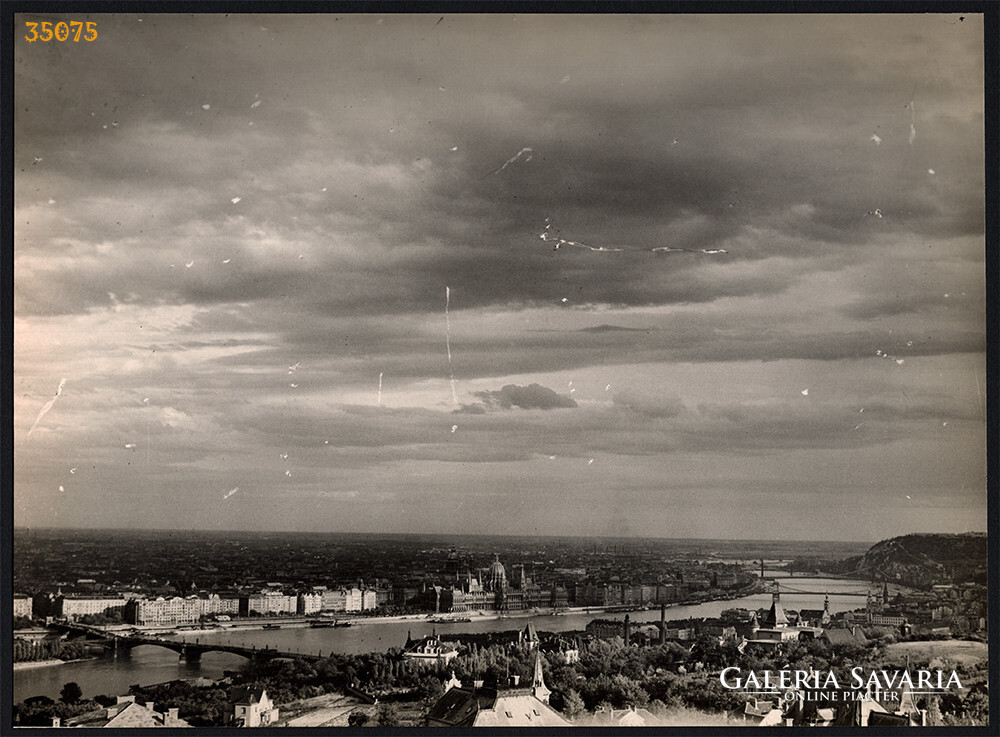 Larger size, photo art work by István Szendrő. Budapest skyline from ...