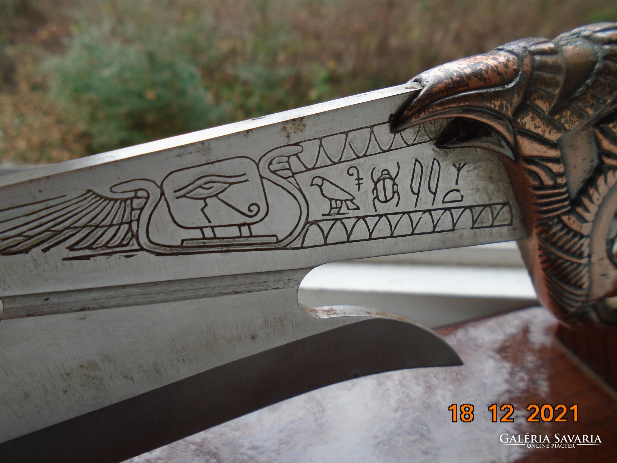 Fantasy Dagger With Stand Spectacular Figural Stylized Eagle Handle
