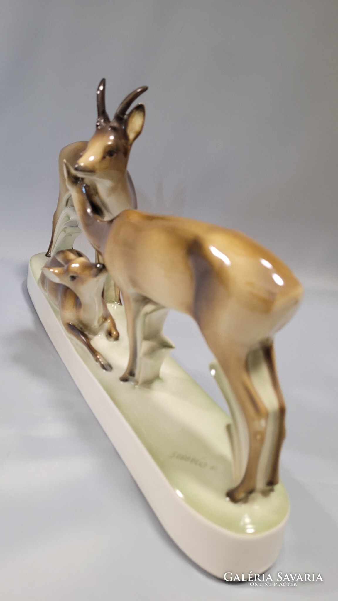 Ritka Zsolnay Sinkó A. tervezte szarvas család - Porcelán | Galéria ...