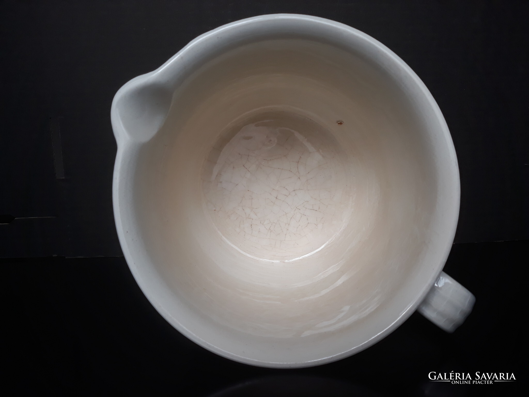 Antik óriás méretű 1,6 literes fajansz csupor, bögre - Kerámia ...