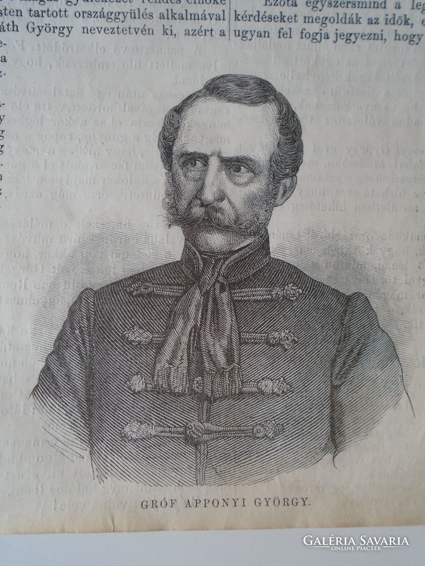 S0591 county judge György Apponyi Count Nagyapponyi - woodcut and ...