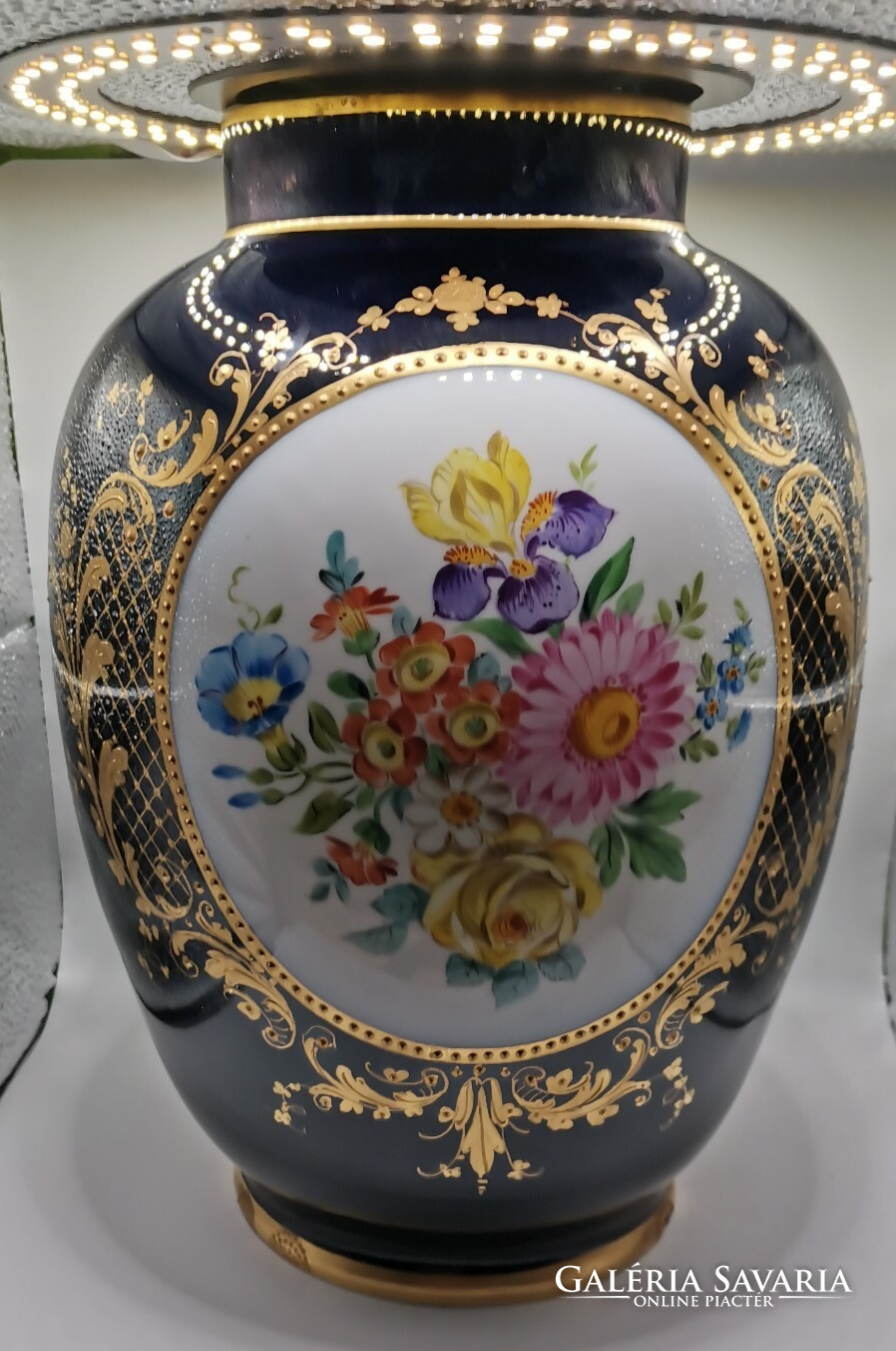 Csodálatos Drezden kobalt kék váza - Porcelán | Galéria Savaria online ...