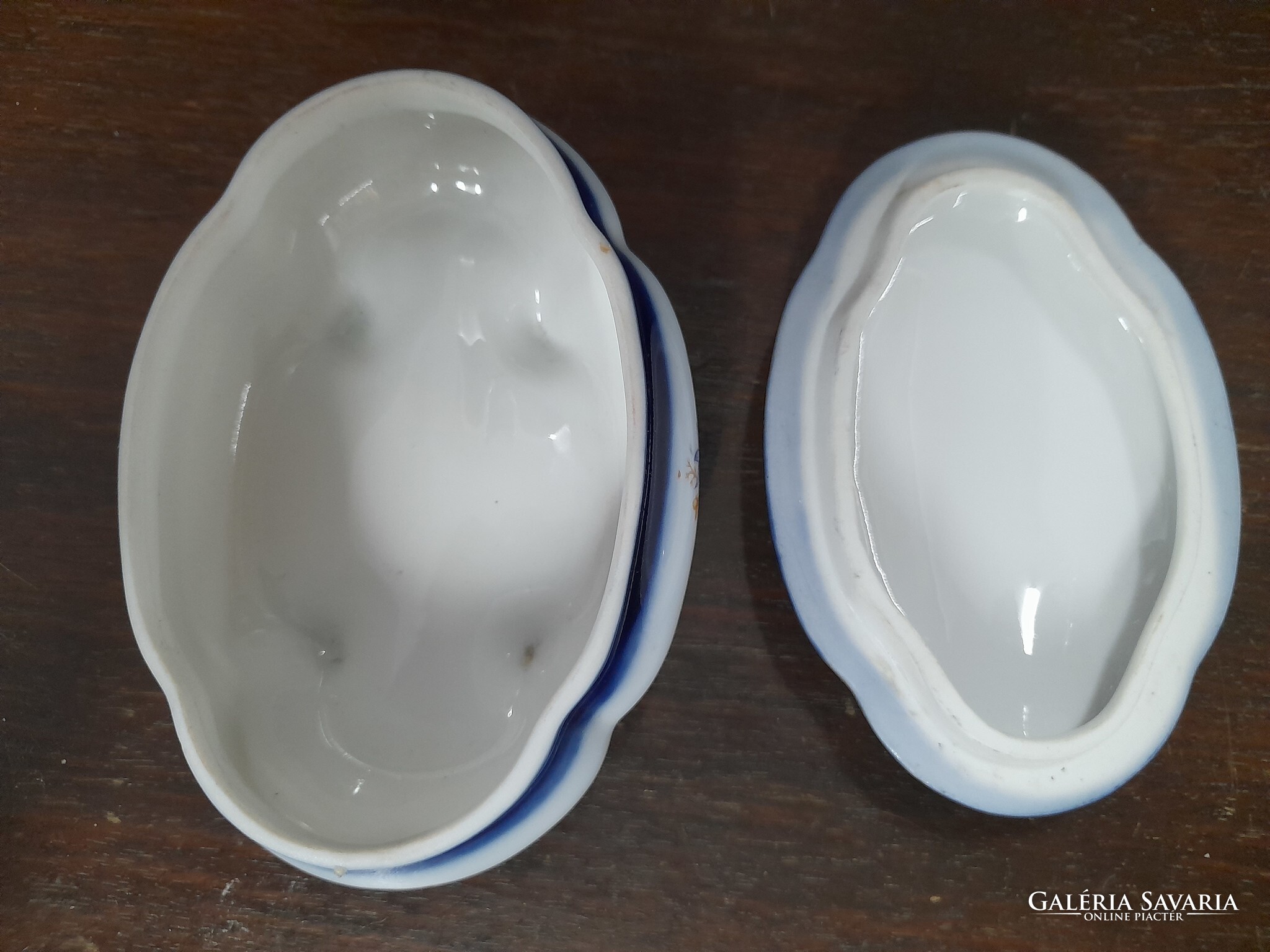 Német,Germany Kahla Leuchtenburg,Lehmann & Sohn Kézi Festésű Porcelán Bonbonier,Doboz ...