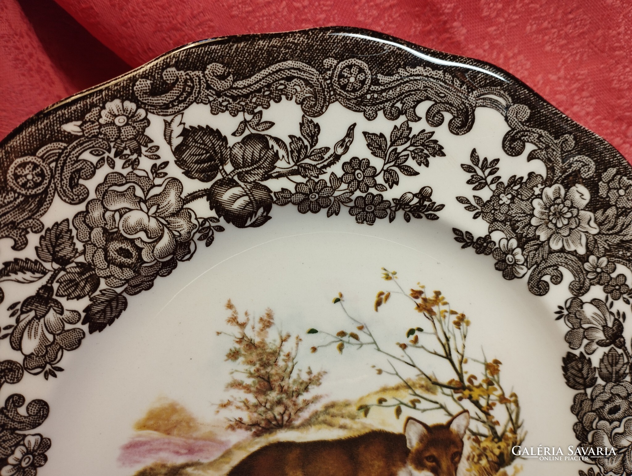 Royal Worcester, Palissy, gyönyörű angol porcelán süteményes tányér ...