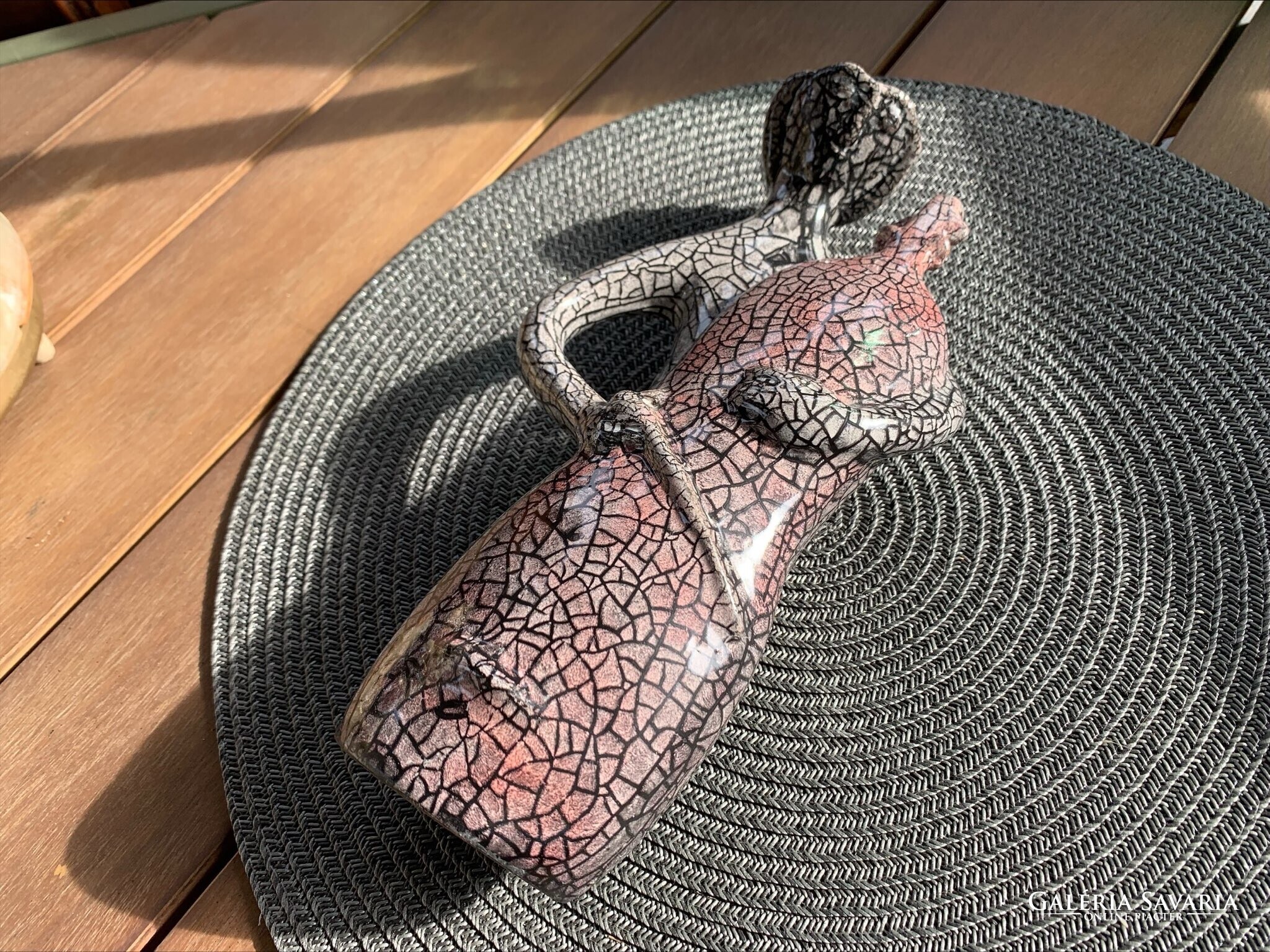 Papp János kerámia nagybőgős figurális váza - Kerámia | Galéria Savaria ...