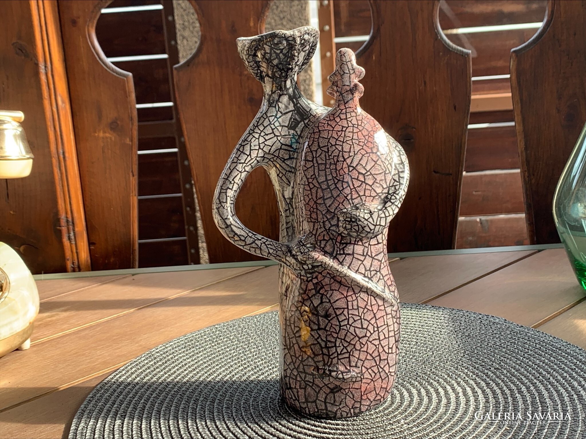 Papp János kerámia nagybőgős figurális váza - Kerámia | Galéria Savaria ...