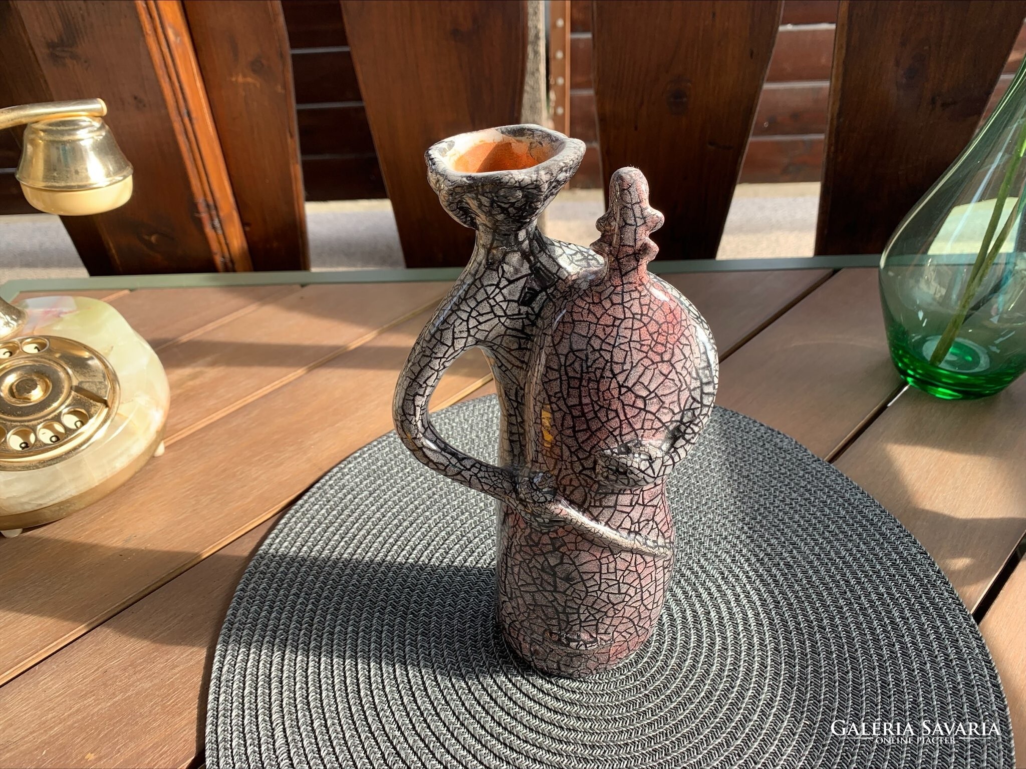 Papp János kerámia nagybőgős figurális váza - Kerámia | Galéria Savaria ...