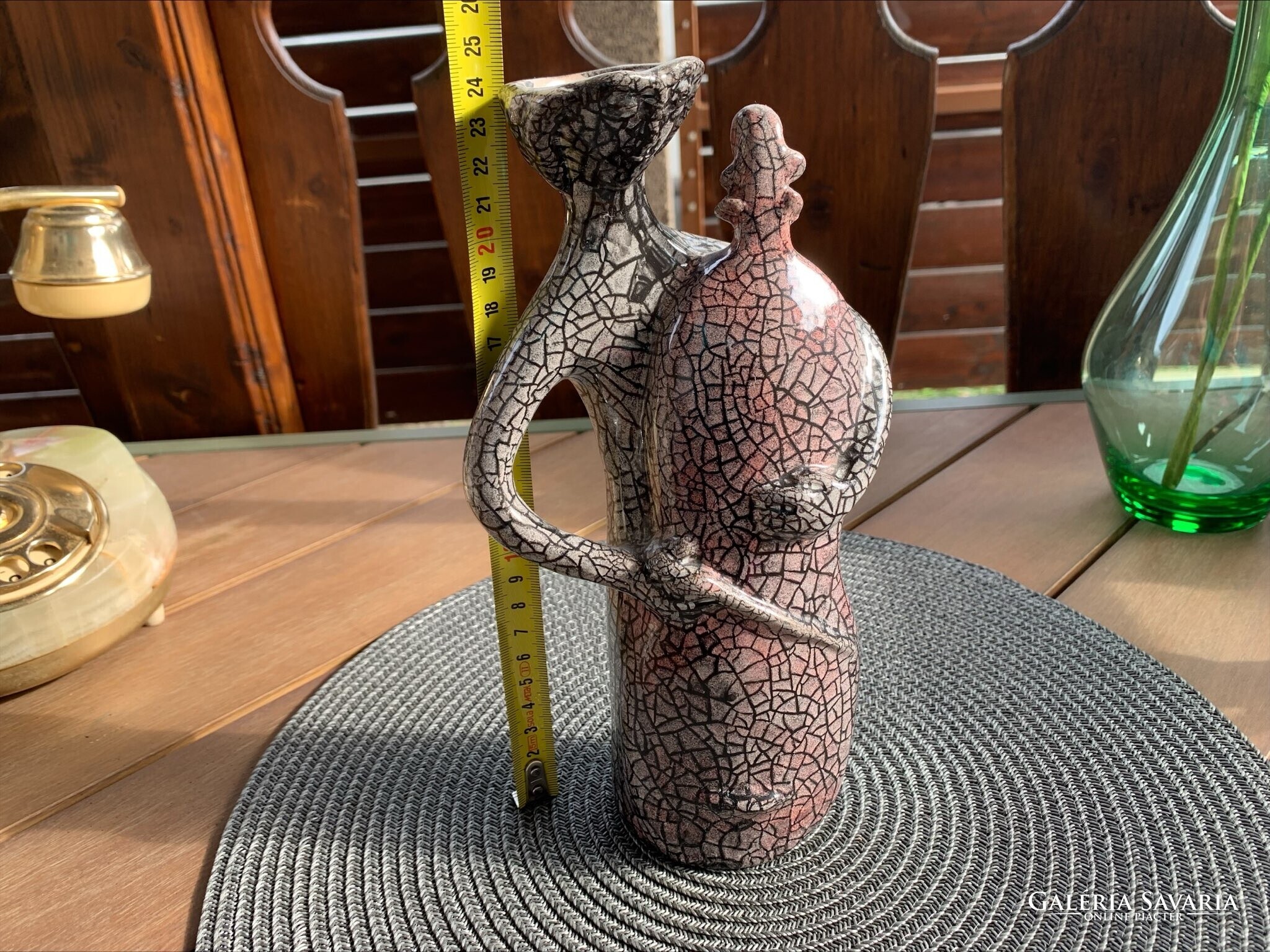 Papp János kerámia nagybőgős figurális váza - Kerámia | Galéria Savaria ...