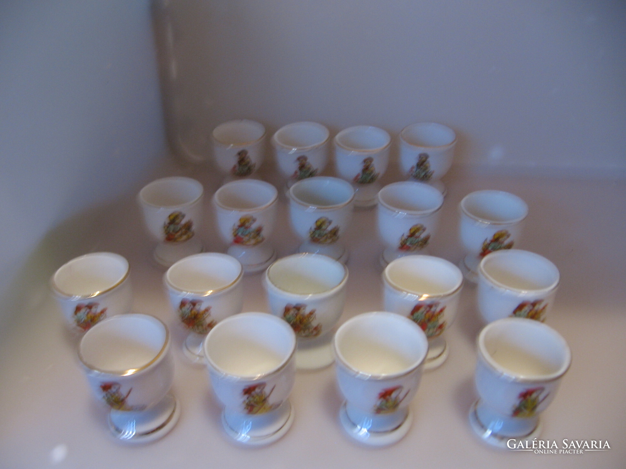 Retro fairy tale pattern boy and girl egg holder, ddr kahla 4 types ...