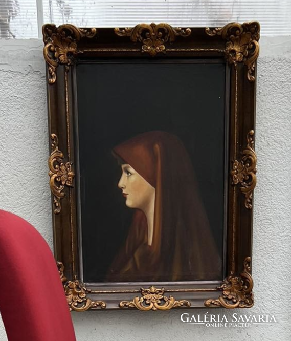 Portrait of Roman Saint Fabiola after Jean-Jacques Henner (1829-1905 ...