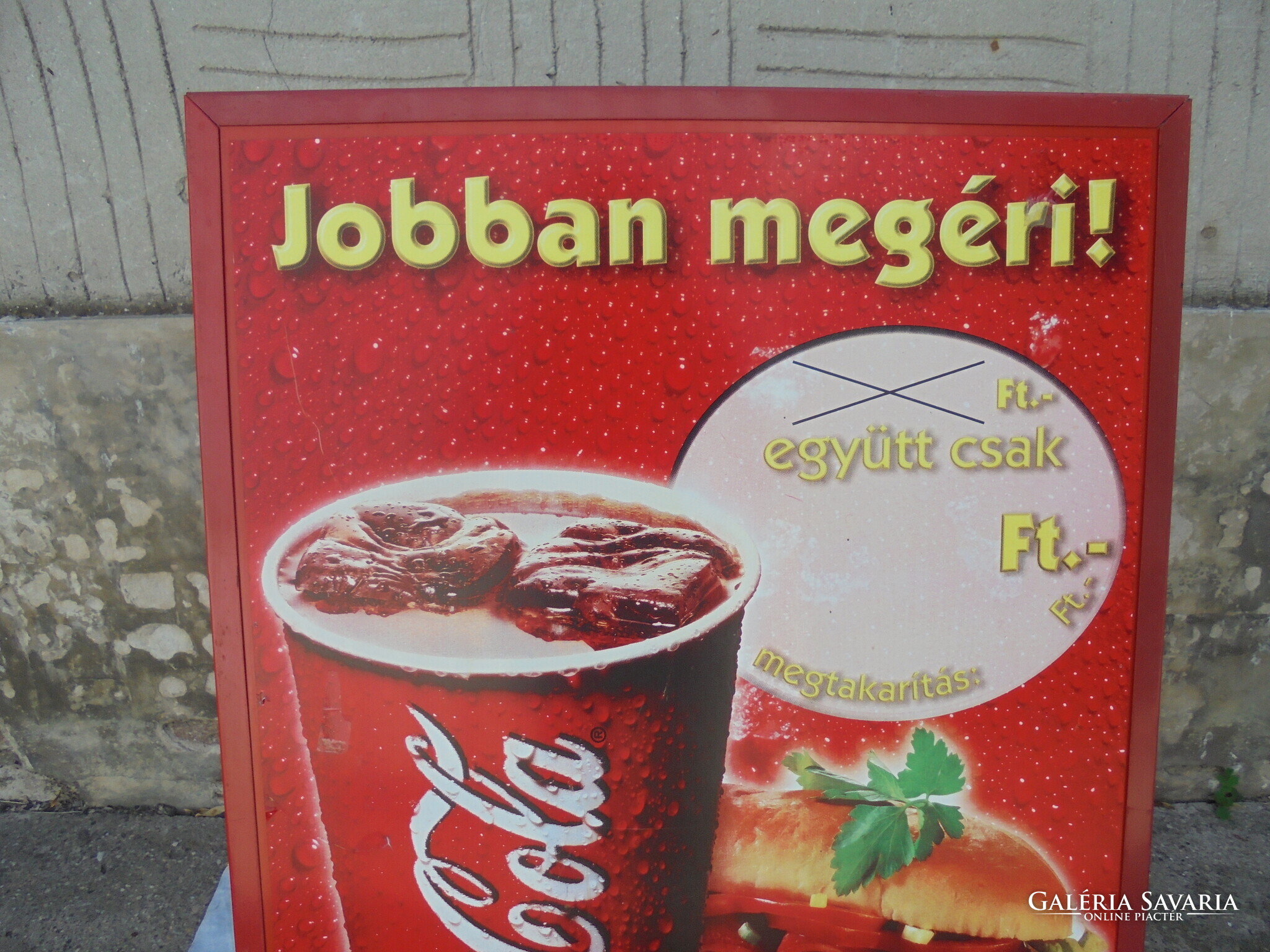Retro Coca-cola kétoldalas reklám tábla, megállító tábla - Gyűjtemény ...