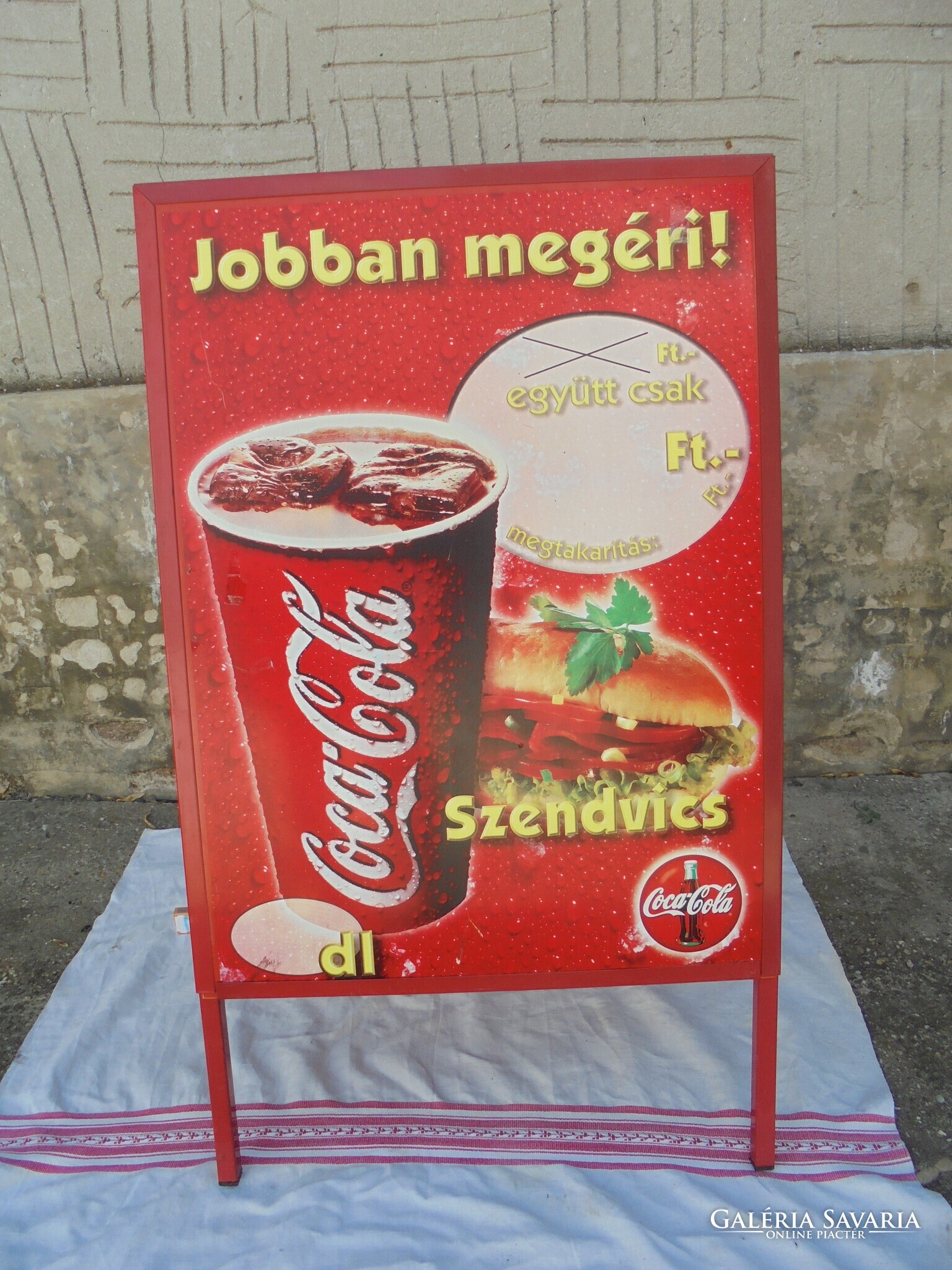 Retro Coca-cola kétoldalas reklám tábla, megállító tábla - Gyűjtemény ...