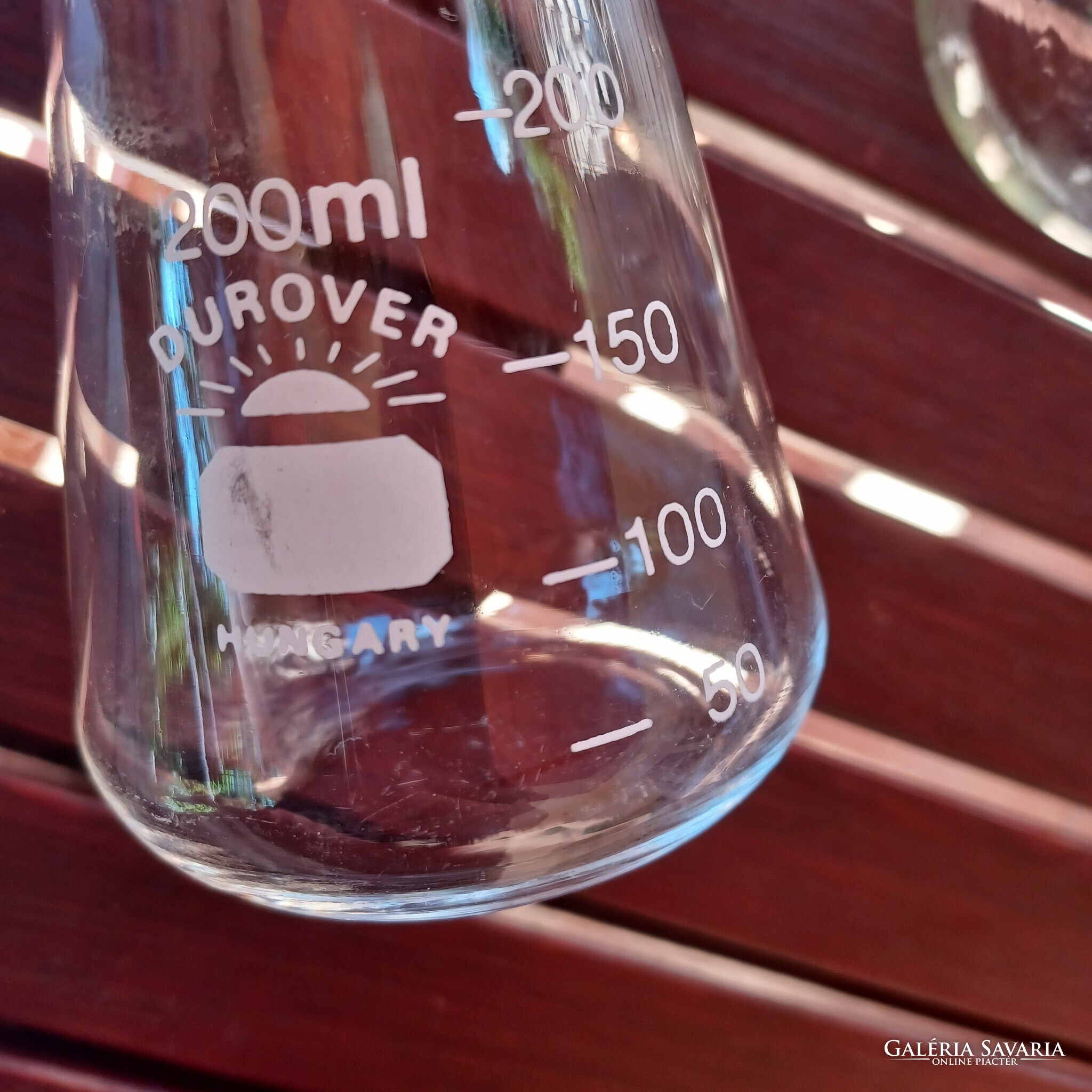 Régi üveg lombik- mércés, laboratóriumi 4 db. Retro kb. 40 éves vintage ...