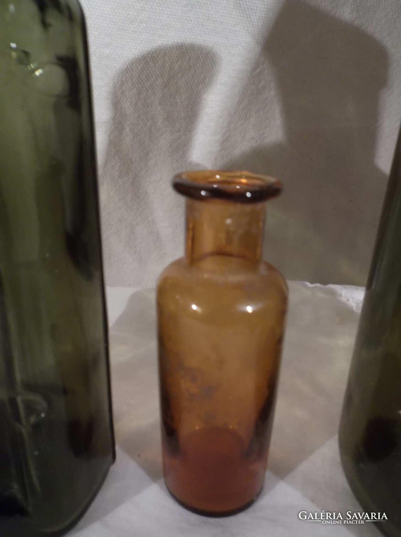 PALCK - 3 db - ALKUKÉPES - RÉGI - KÉKÍTŐS - 1 DOMBORNYOMOTT - ÜVEG ...