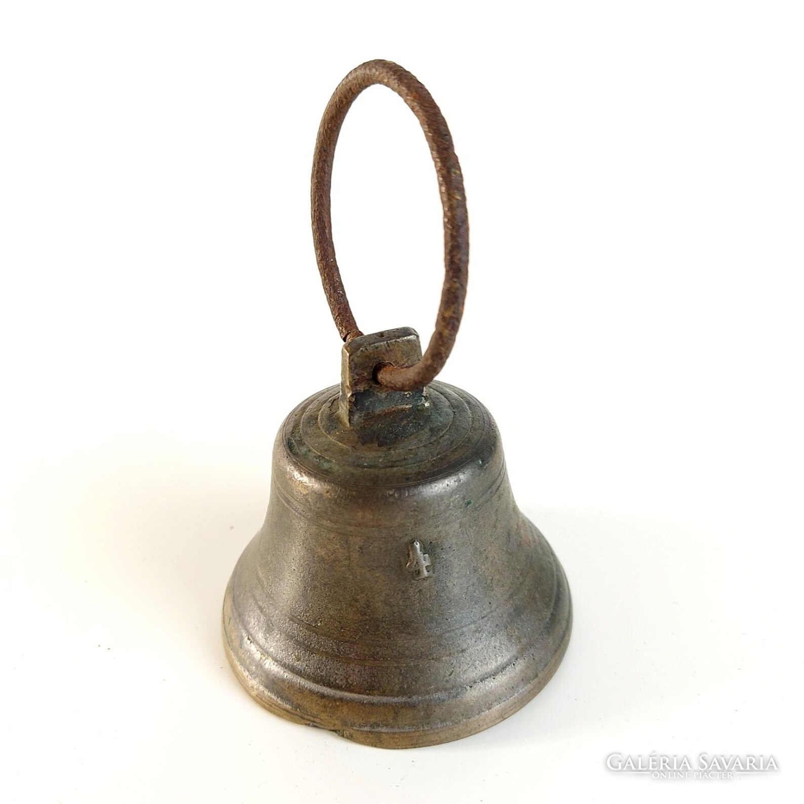 Régi antik jelzett kis fém csengő harang - Otthon, háztartás kellékei ...