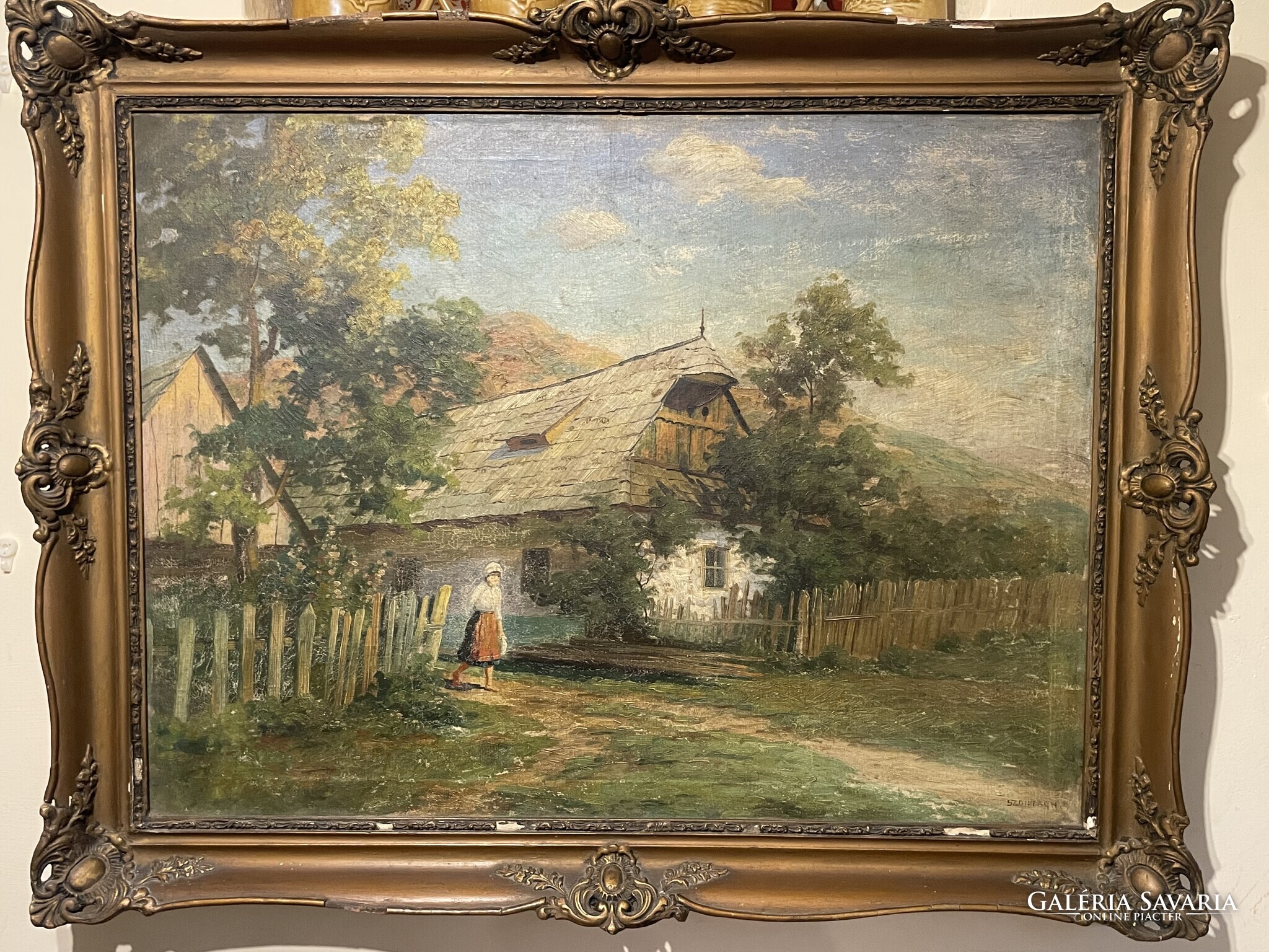 SZONTÁGH TIBOR - Kapuban..60x80cm plusz kerete - Festmény | Galéria ...