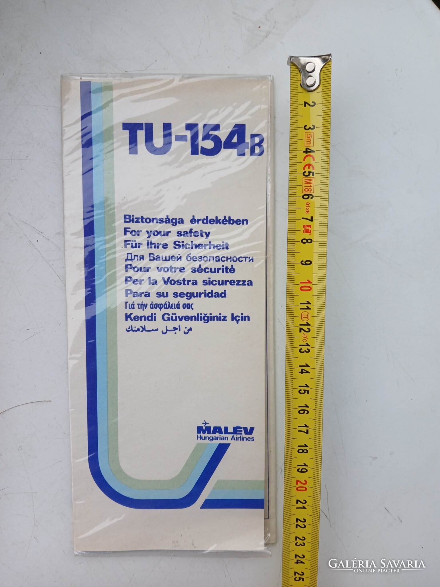 MALÉV TU-154B BIZTONSÁGI PROTOKOLL, régi retro vintage. - Gyűjtemény ...