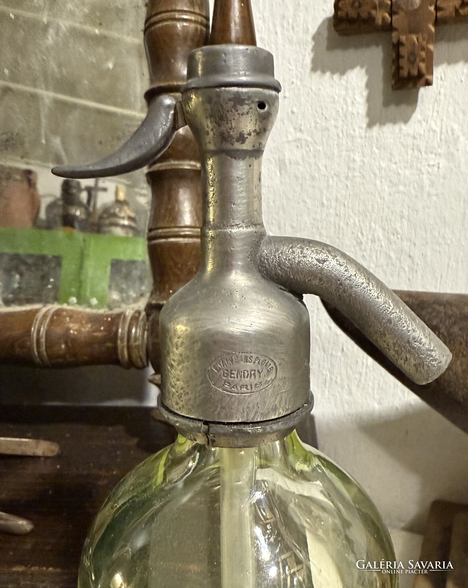 Gendry Paris, uránium, fél literes szódás üveg, szifon - 1930 - Otthon ...