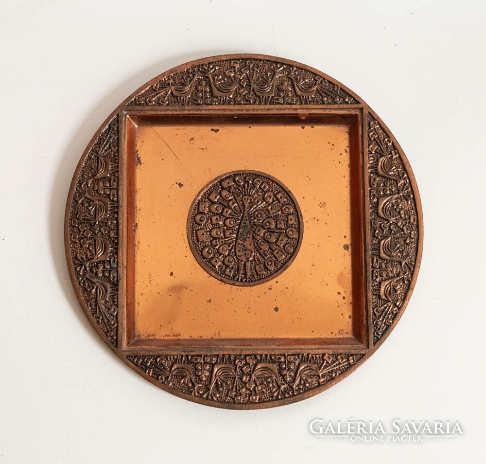 Retro falitál, falidísz páva madár minta - mid-century modern design ...