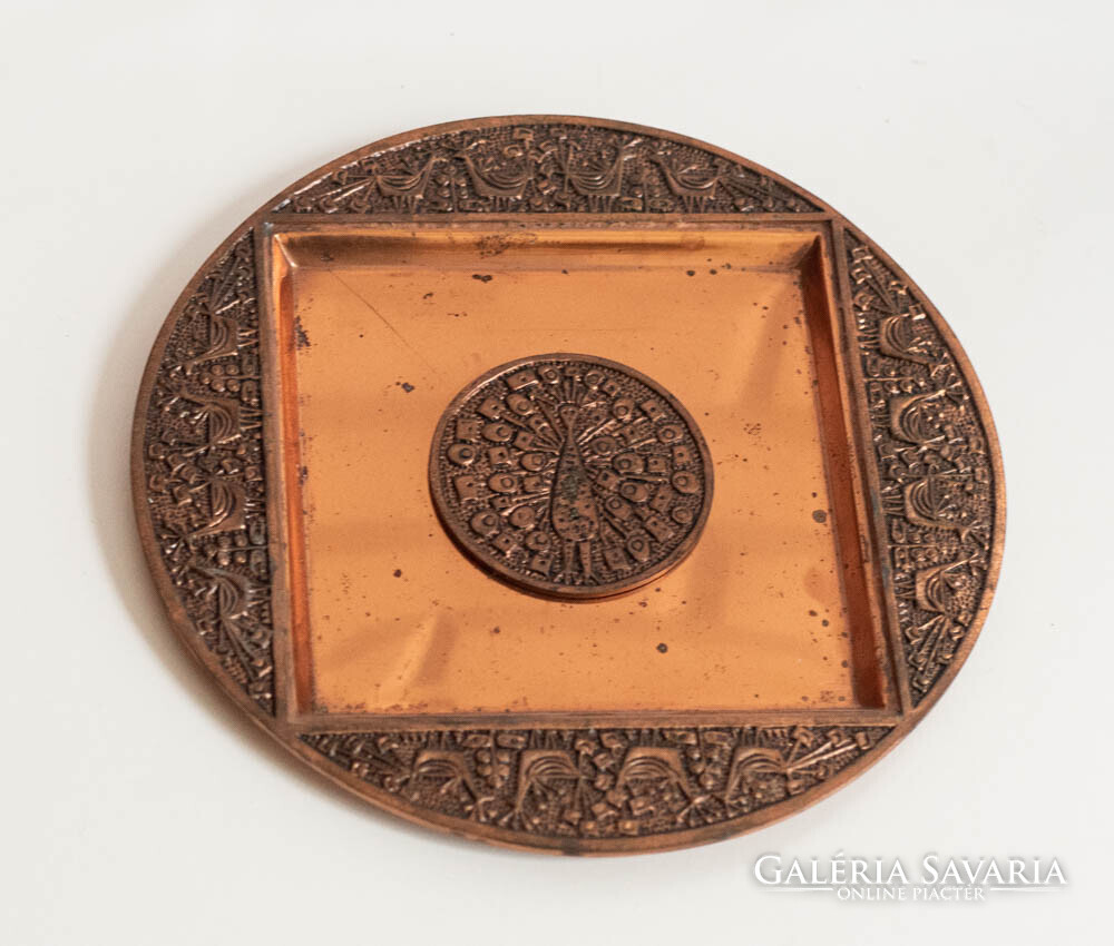 Retro falitál, falidísz páva madár minta - mid-century modern design ...