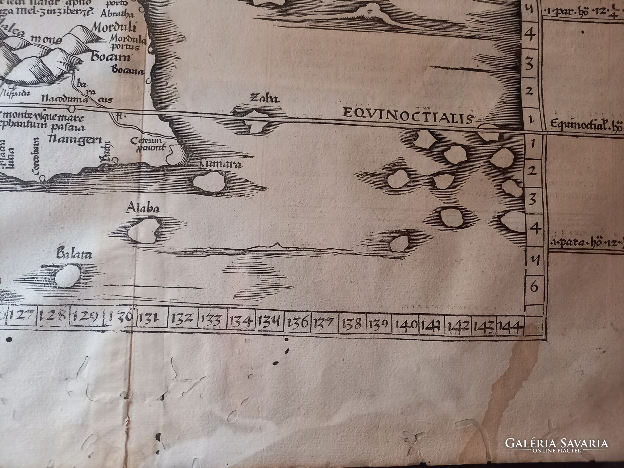 PTOLEMAIOS/L.FRIES : TAPROBANA ,SRI LANKA,CEYLON TÉRKÉP METSZET 1525 ...