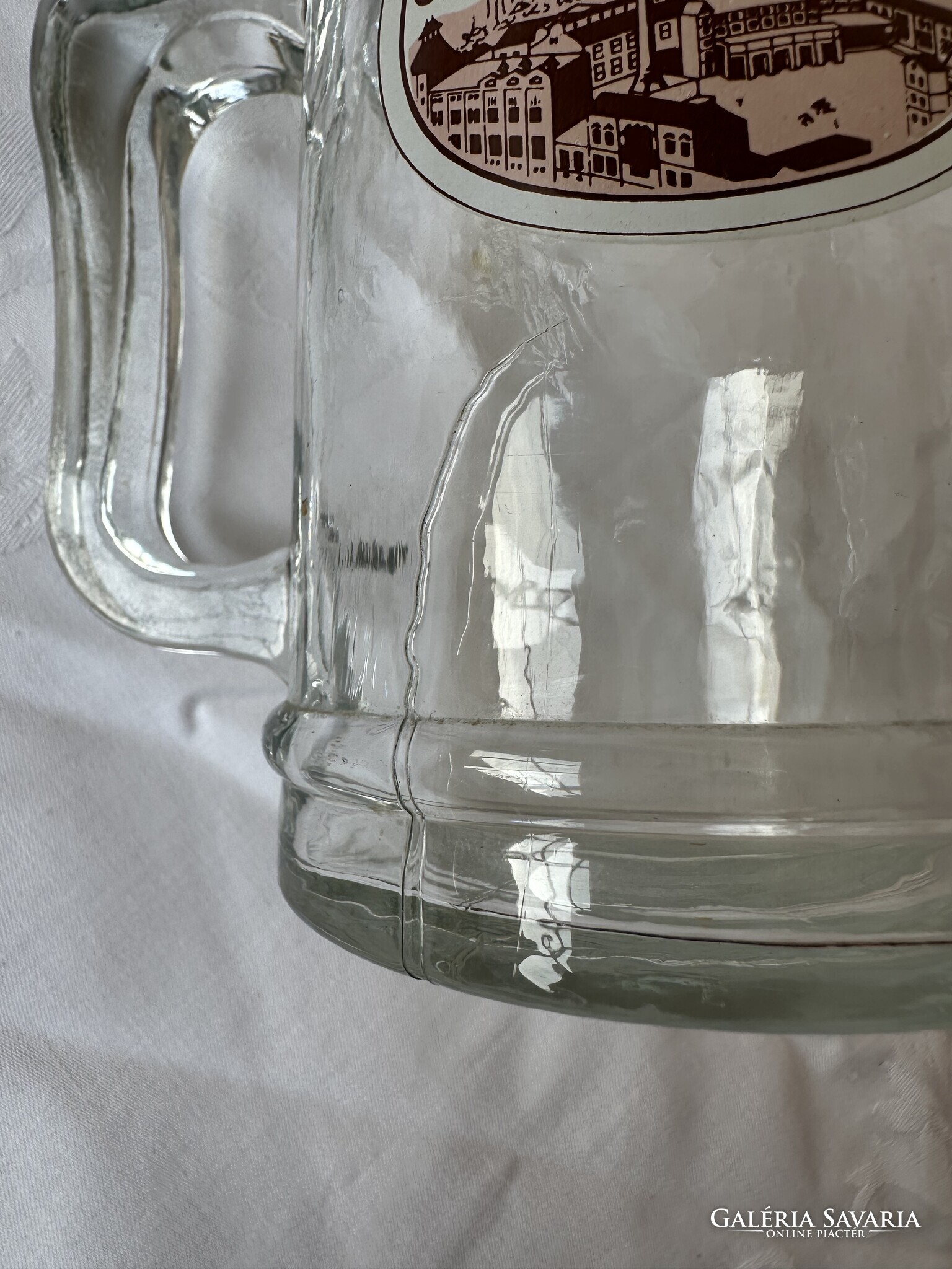 Pannónia Sörgyár Pécs sörös korsó 0,5l öntött üveg. Repedt !! - Üveg | Galéria Savaria online ...