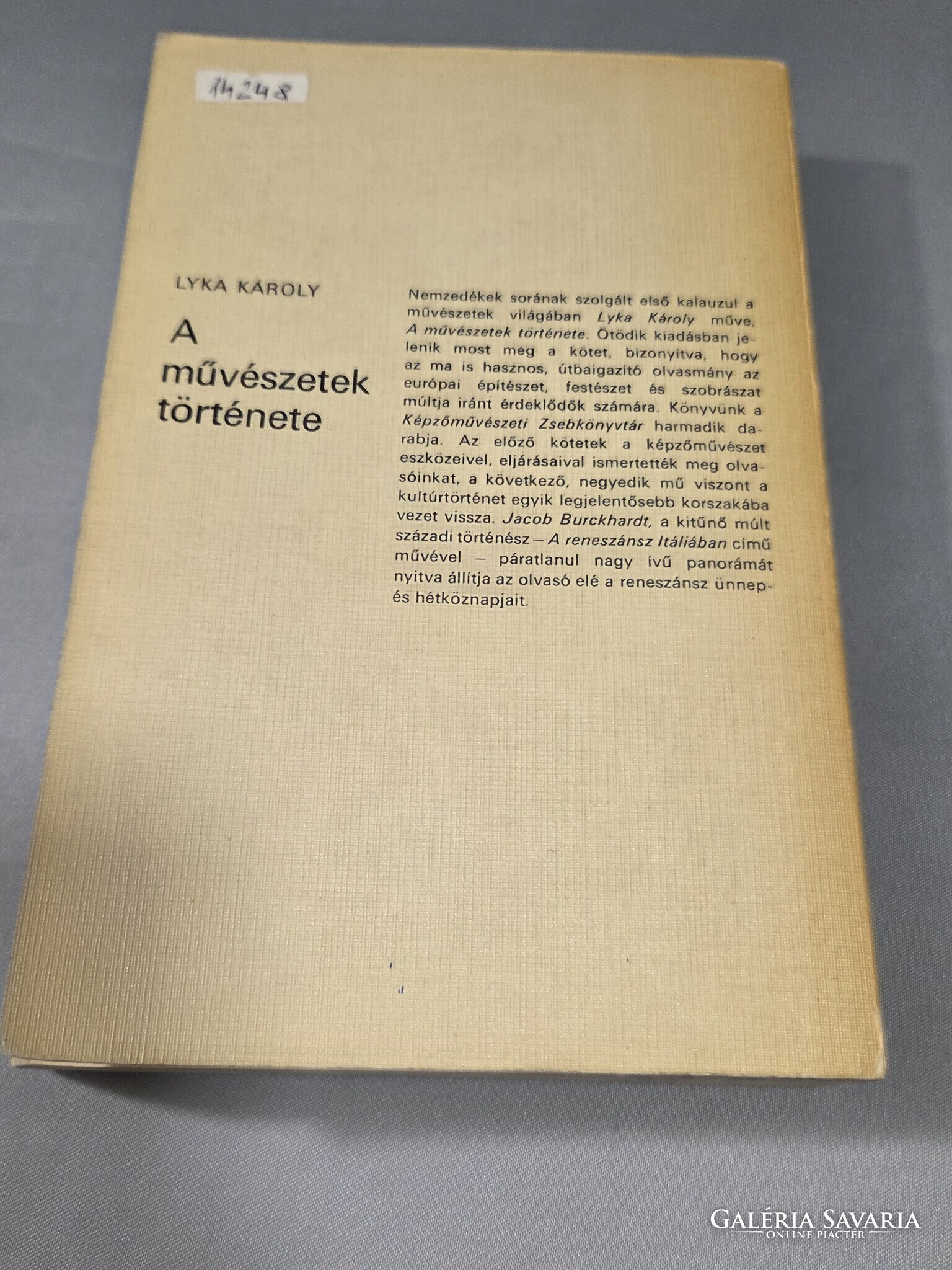 Lyka Károly - A művészetek története - Könyv | Galéria Savaria online piactér - Vásároljon vagy ...