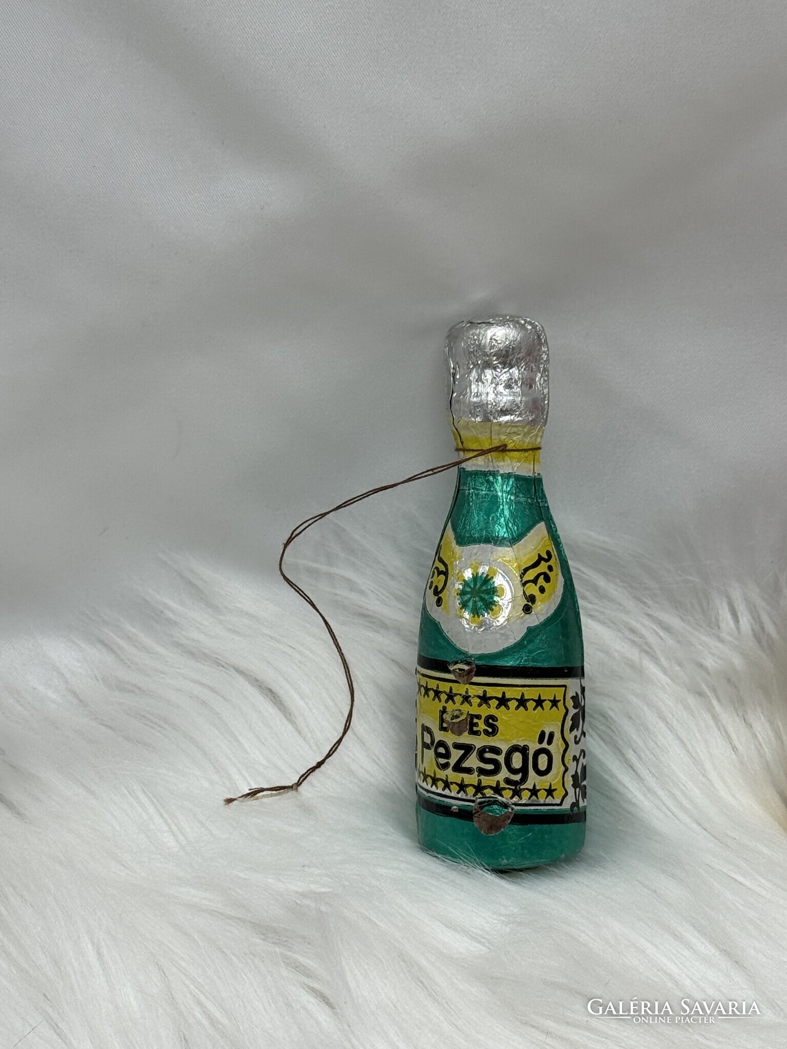 Régi retro karácsonyfadísz, csoki pezsgősüveg - Otthon, háztartás ...