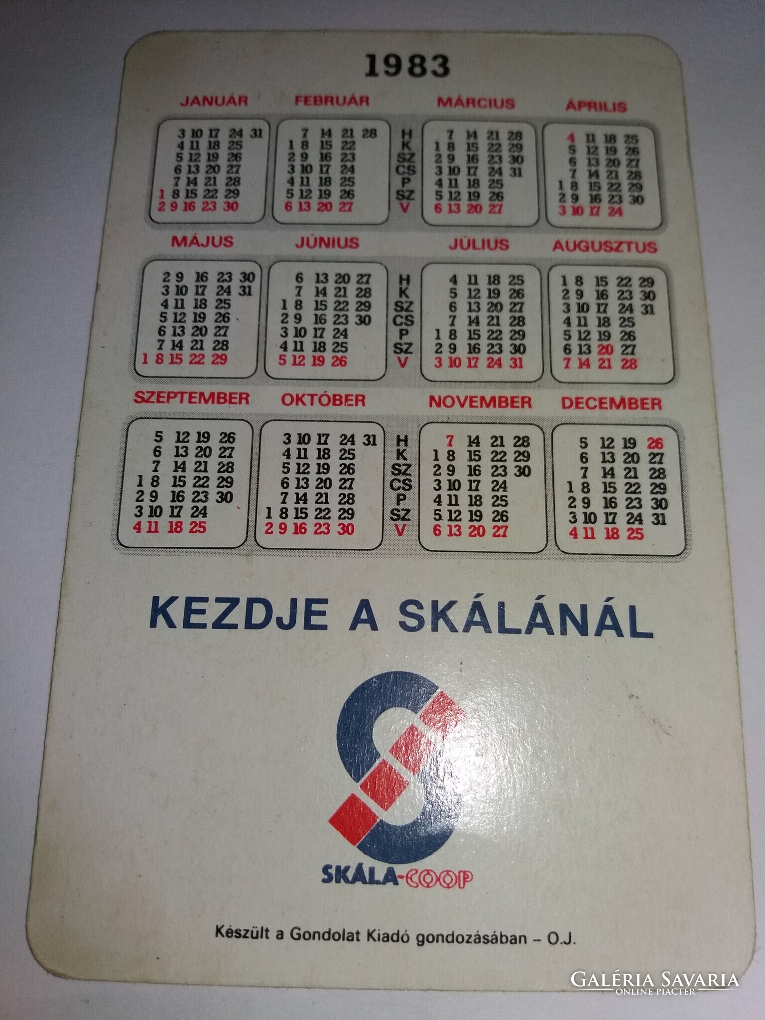 1983. SKÁLA COOP KÁRTYANAPTÁR - FÉLAKT A REKLÁMHÖLGGYEL -RITKA ...