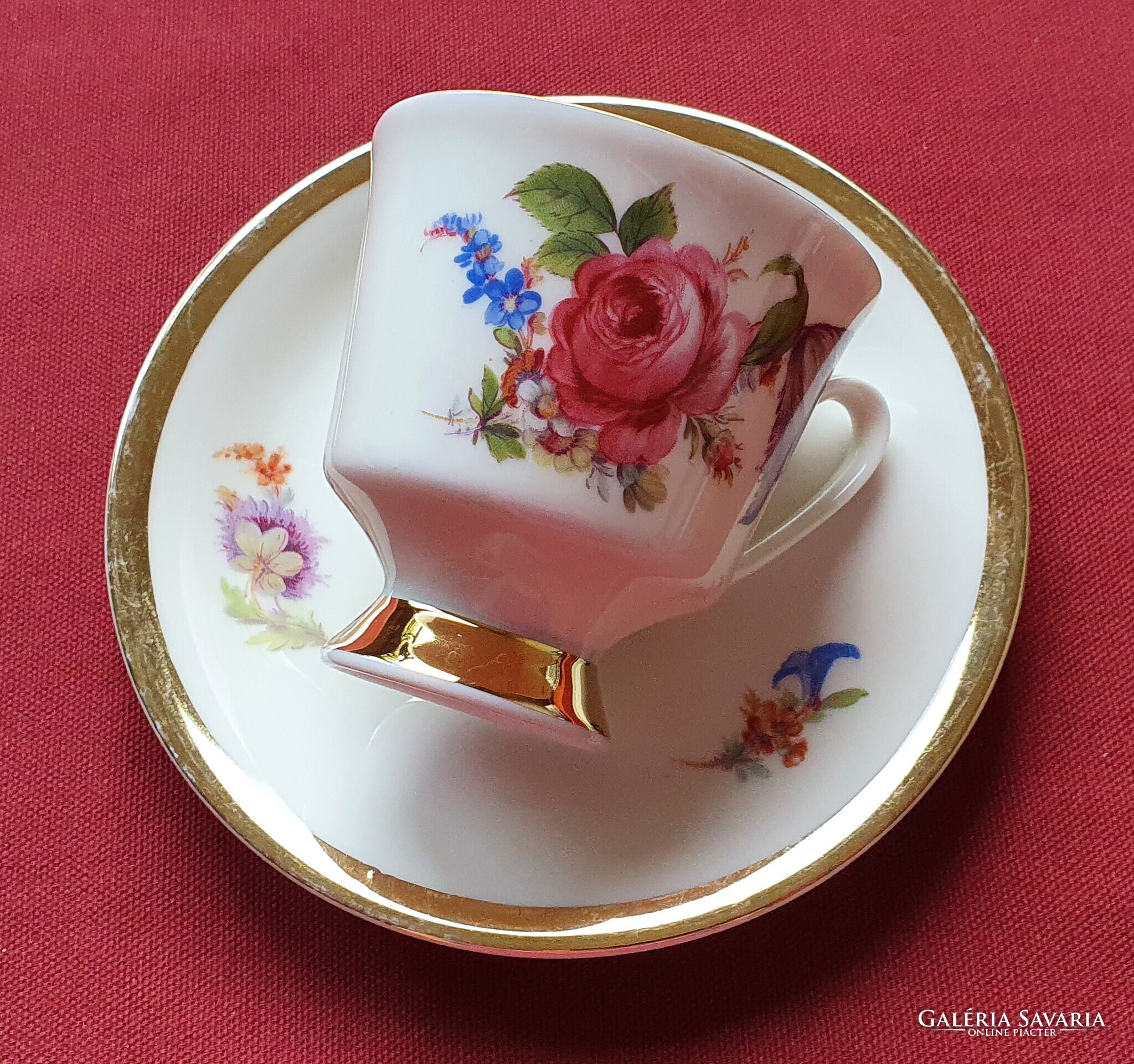 Johann Seltmann Vohenstrauss Bavaria német porcelán kávés csésze és ...
