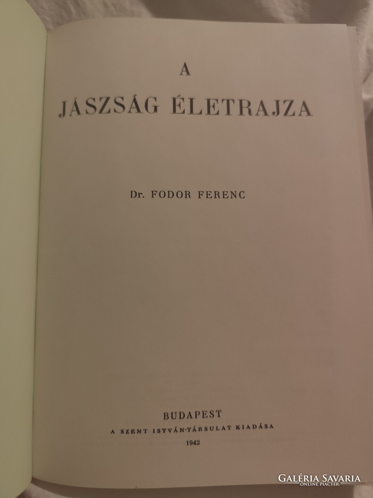 Fodor Ferenc: A Jászság életrajza. 1942 könyv reprint kiadása. - Könyv ...