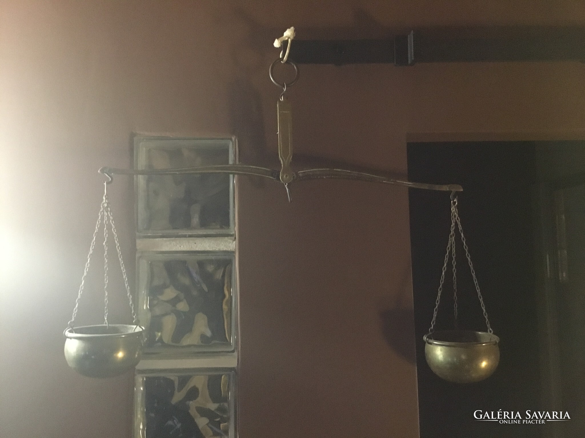 Antik réz kétkaros / karos mérleg! Dekoráció!! Ritkaság! Gyűjtői darab ...