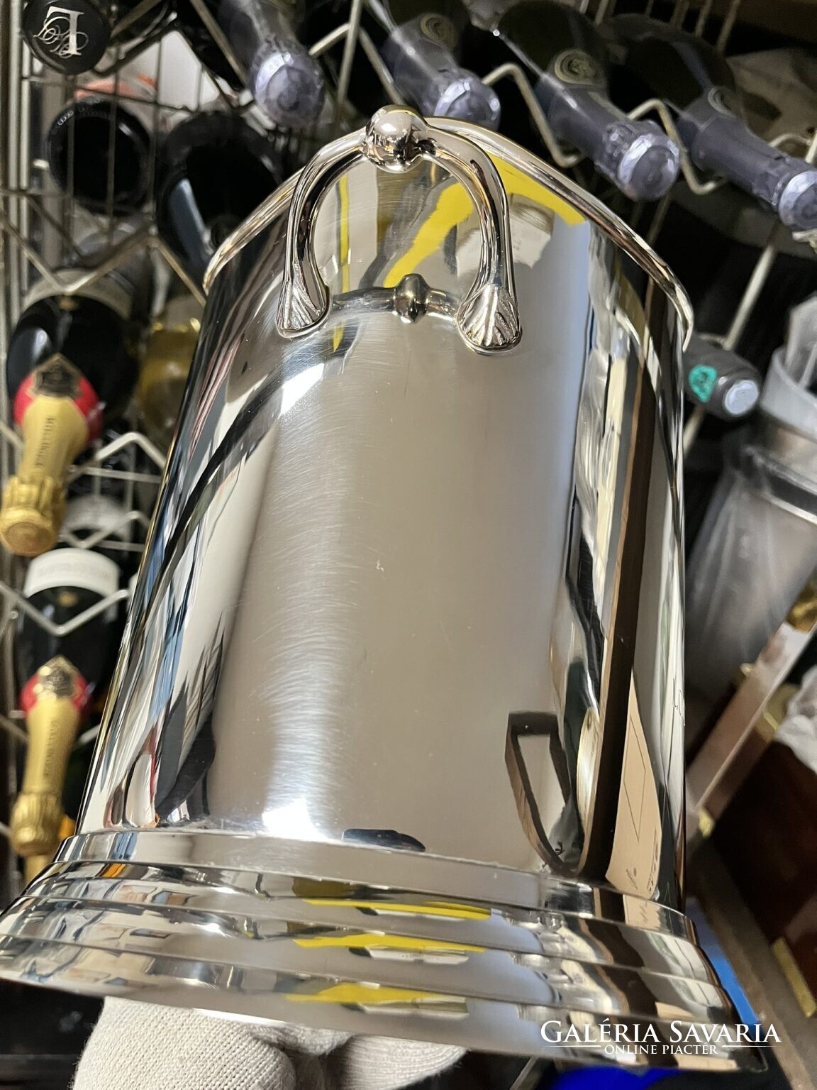 CHAMPAGNE CLUB - Louis Roederer ezüstözött pezsgős jégveder – „Beatrice ...